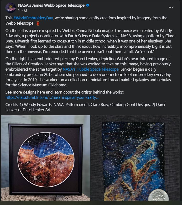 NASA shares Carina Nebula piece – Climbing Goat Designs