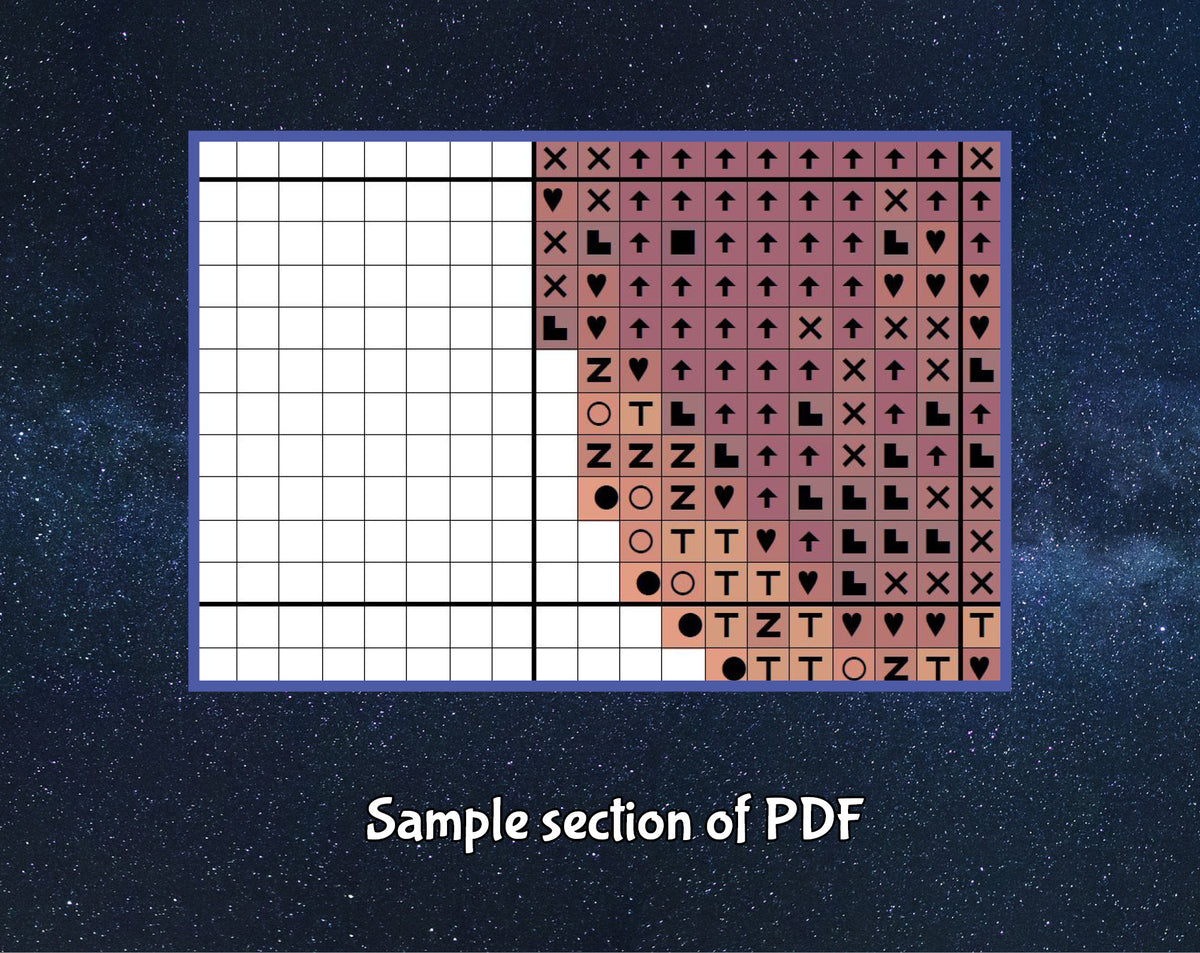 Lunar Eclipse - Astronomy cross stitch pattern – Climbing Goat Designs