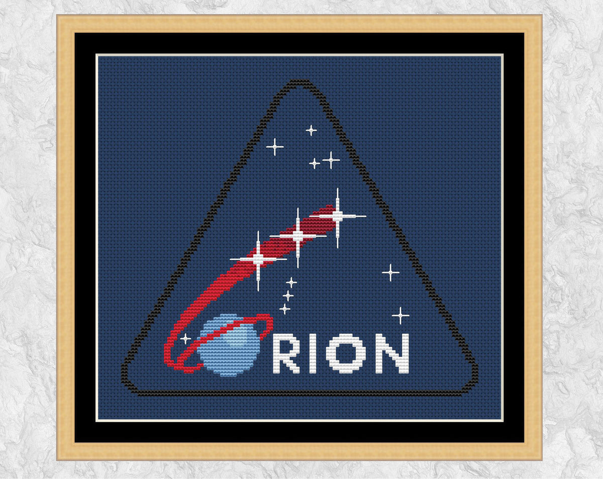 Orion NASA Mission Patch - astronomy cross stitch pattern – Climbing ...