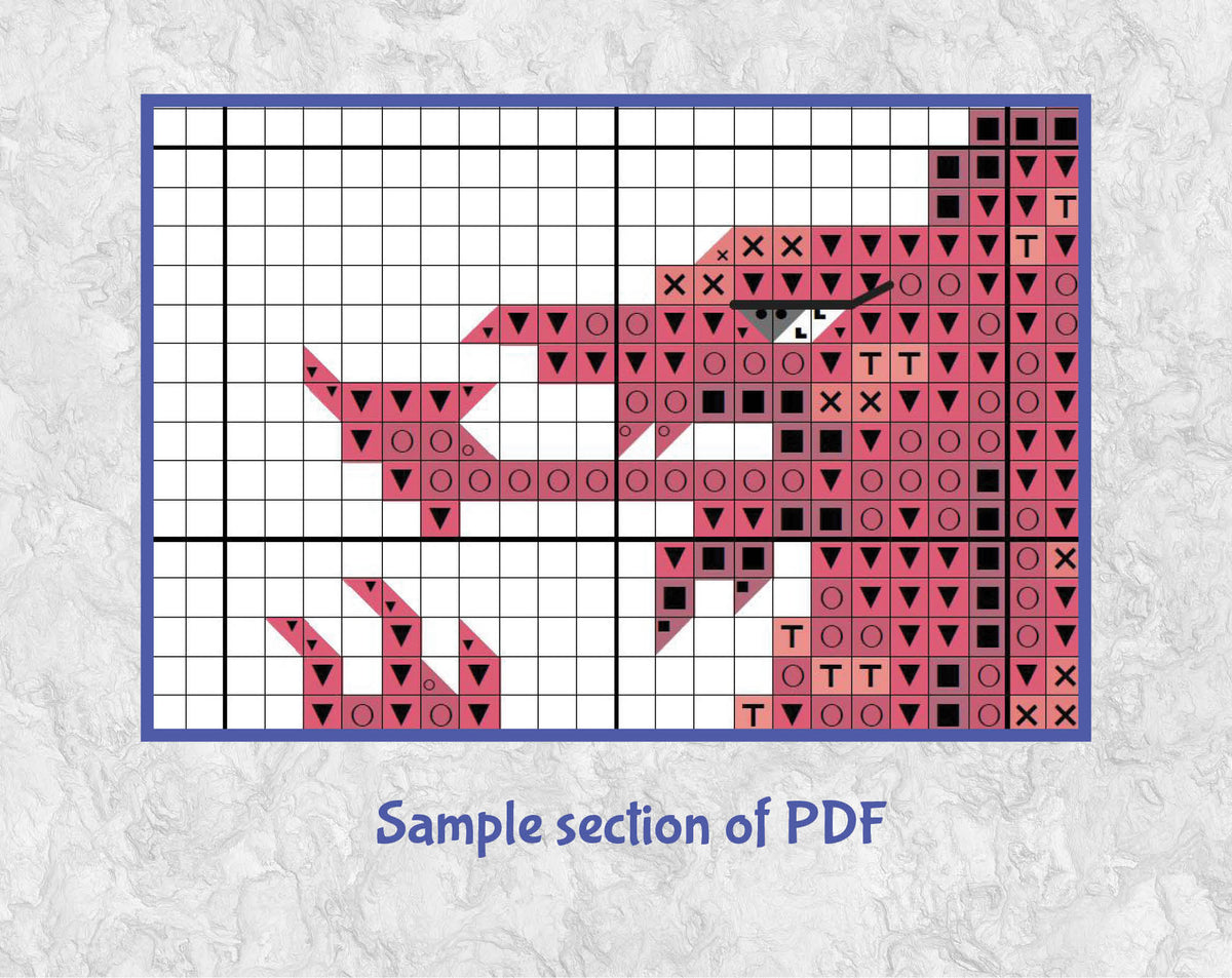 Welsh Dragon cross stitch pattern – Climbing Goat Designs