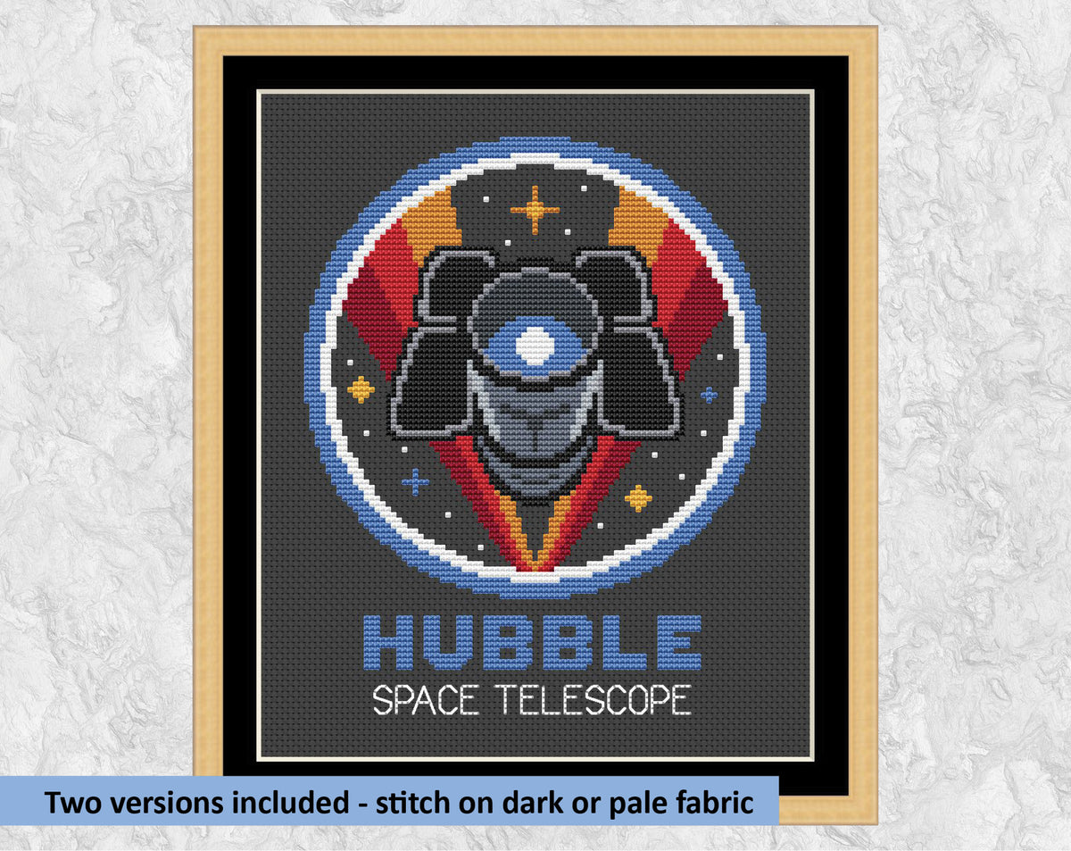 Hubble Space Telescope - Astronomy cross stitch pattern – Climbing Goat ...