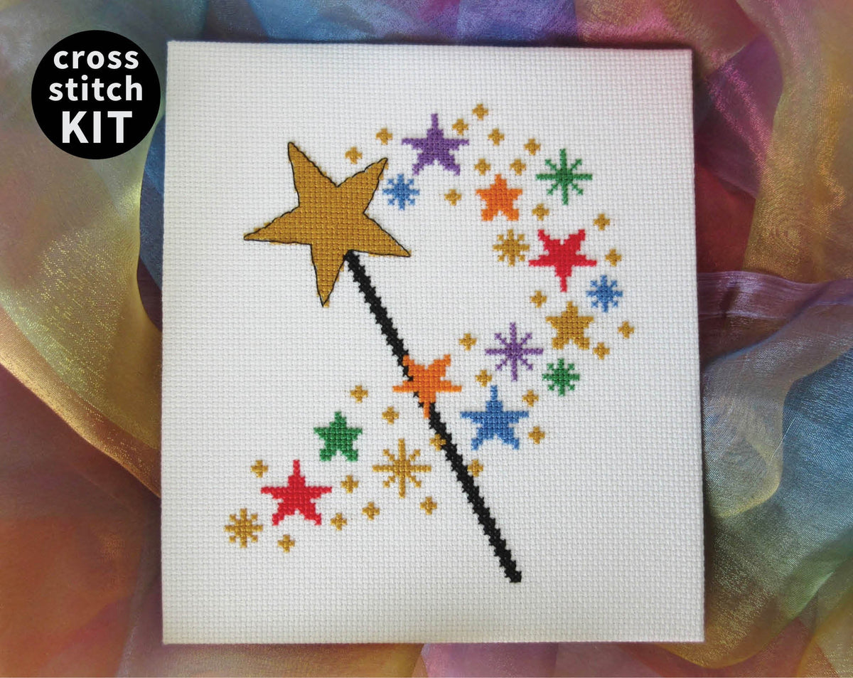 Magic Wand cross stitch kit – Climbing Goat Designs