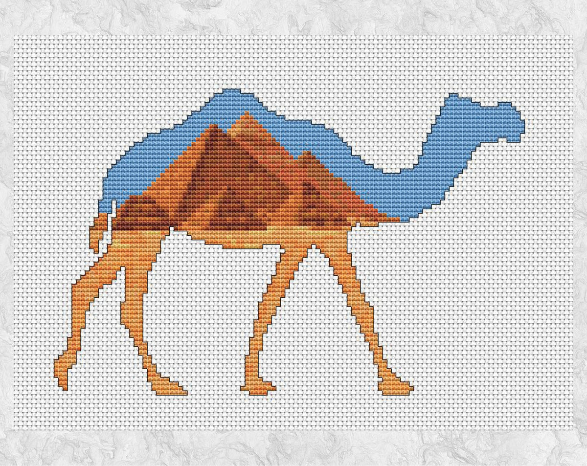 Pyramids Camel cross stitch pattern - Animals at Home Collection ...