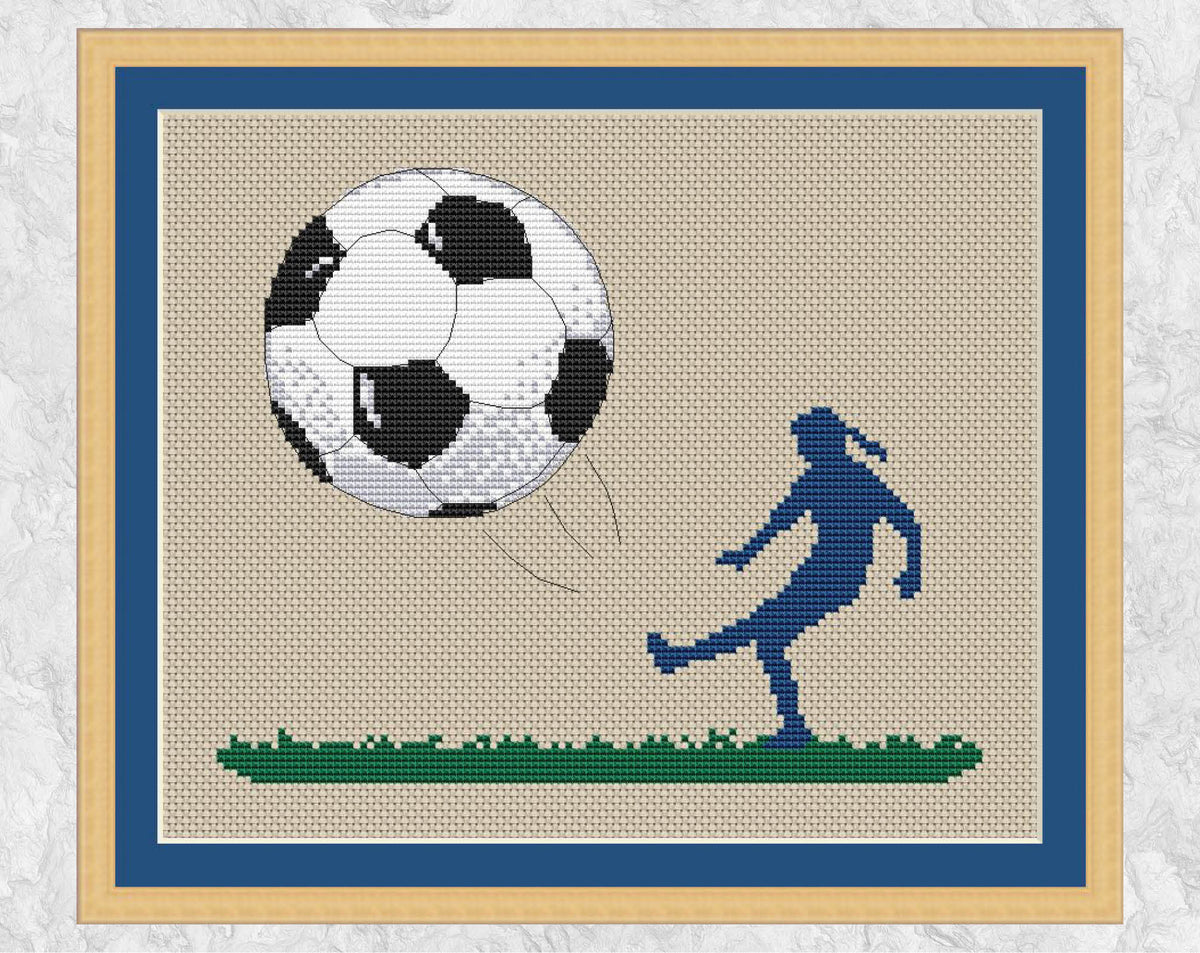 Footballer cross stitch pattern (male and female versions included ...